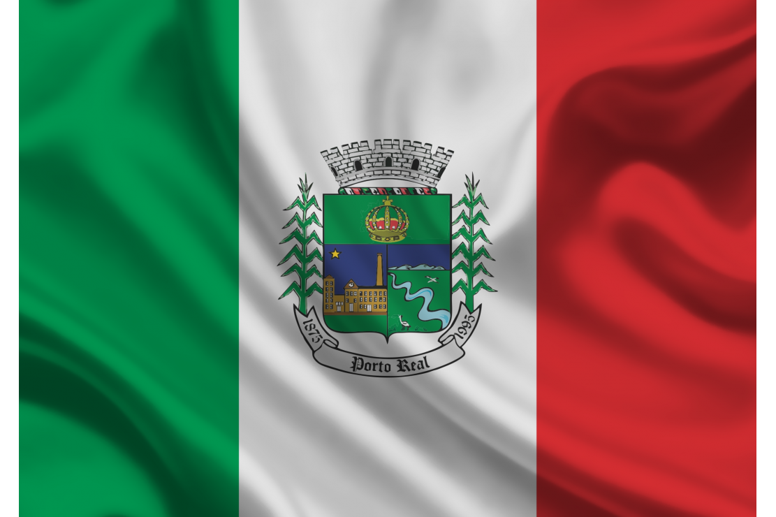Bandeira oficial do município de Porto Real - Ecco Bandeiras