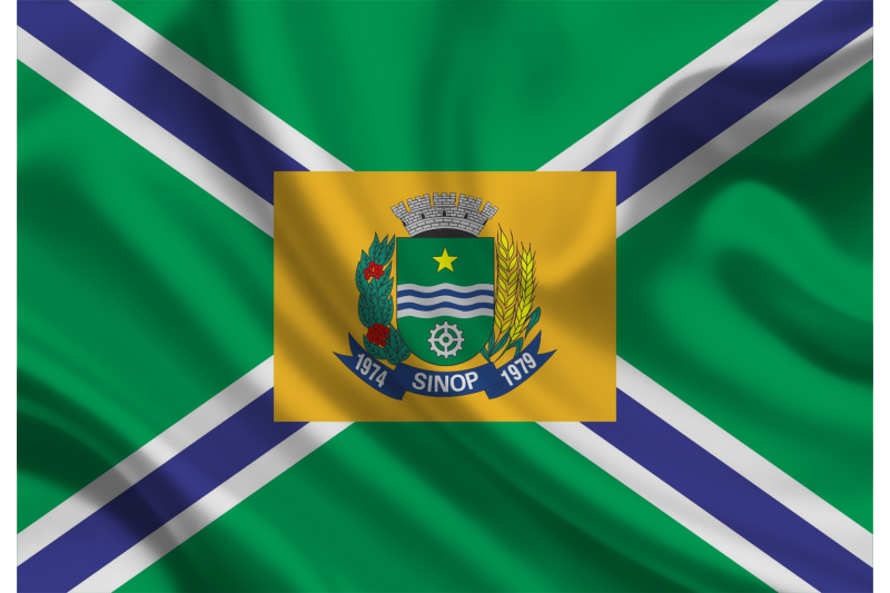 Bandeira oficial do município de Sinop - Ecco Bandeiras