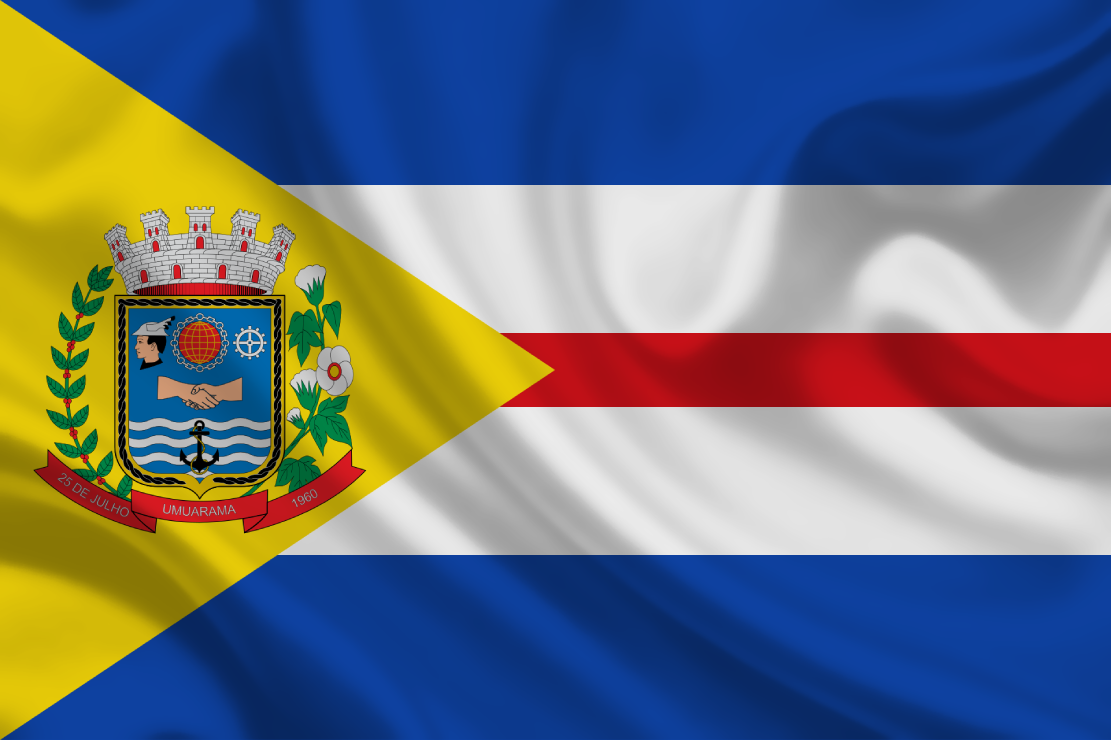 Bandeira oficial do município de Umuarama - Ecco Bandeiras