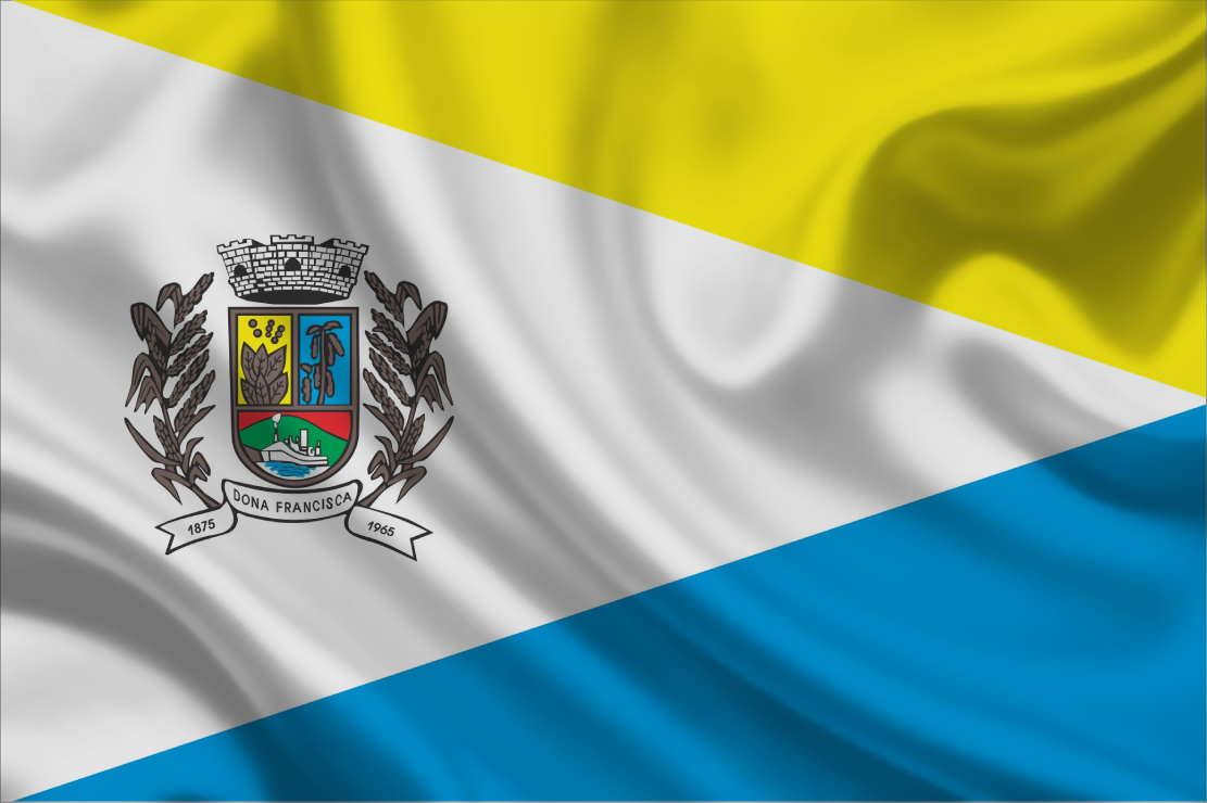 Bandeira da cidade de Dona Francisca - RS - Ecco Bandeiras