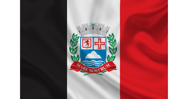 Bandeira oficial da cidade de Praia Grande - Ecco Bandeiras